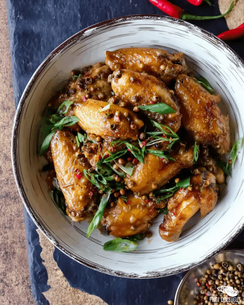 Braised Chicken Wings with Peppercorns