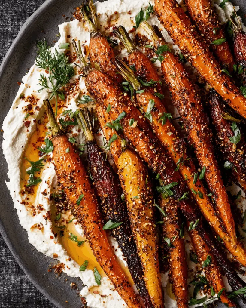 Roasted Carrots with Whipped Feta