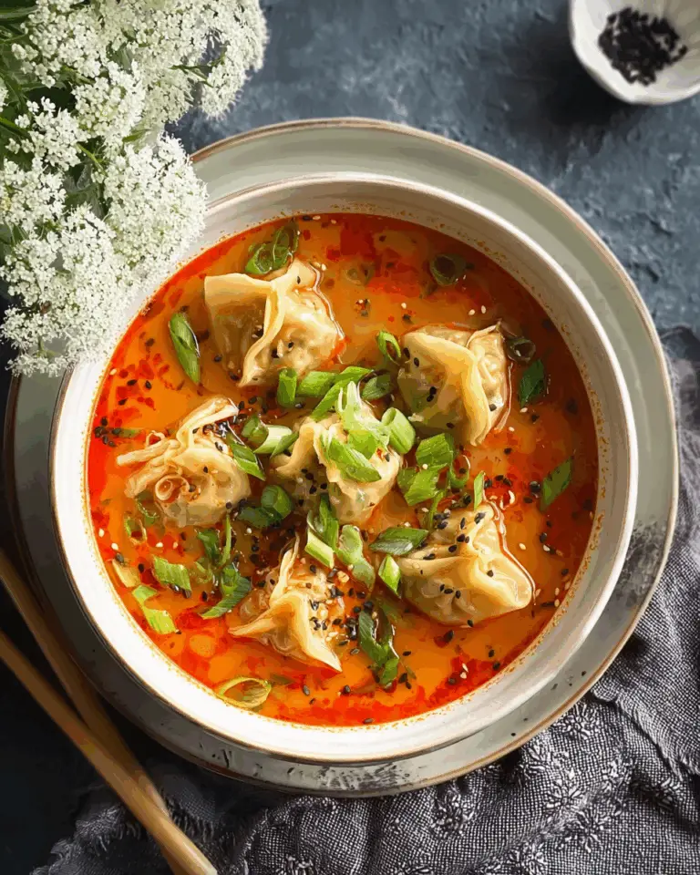Wonton Soup with Spicy Broth