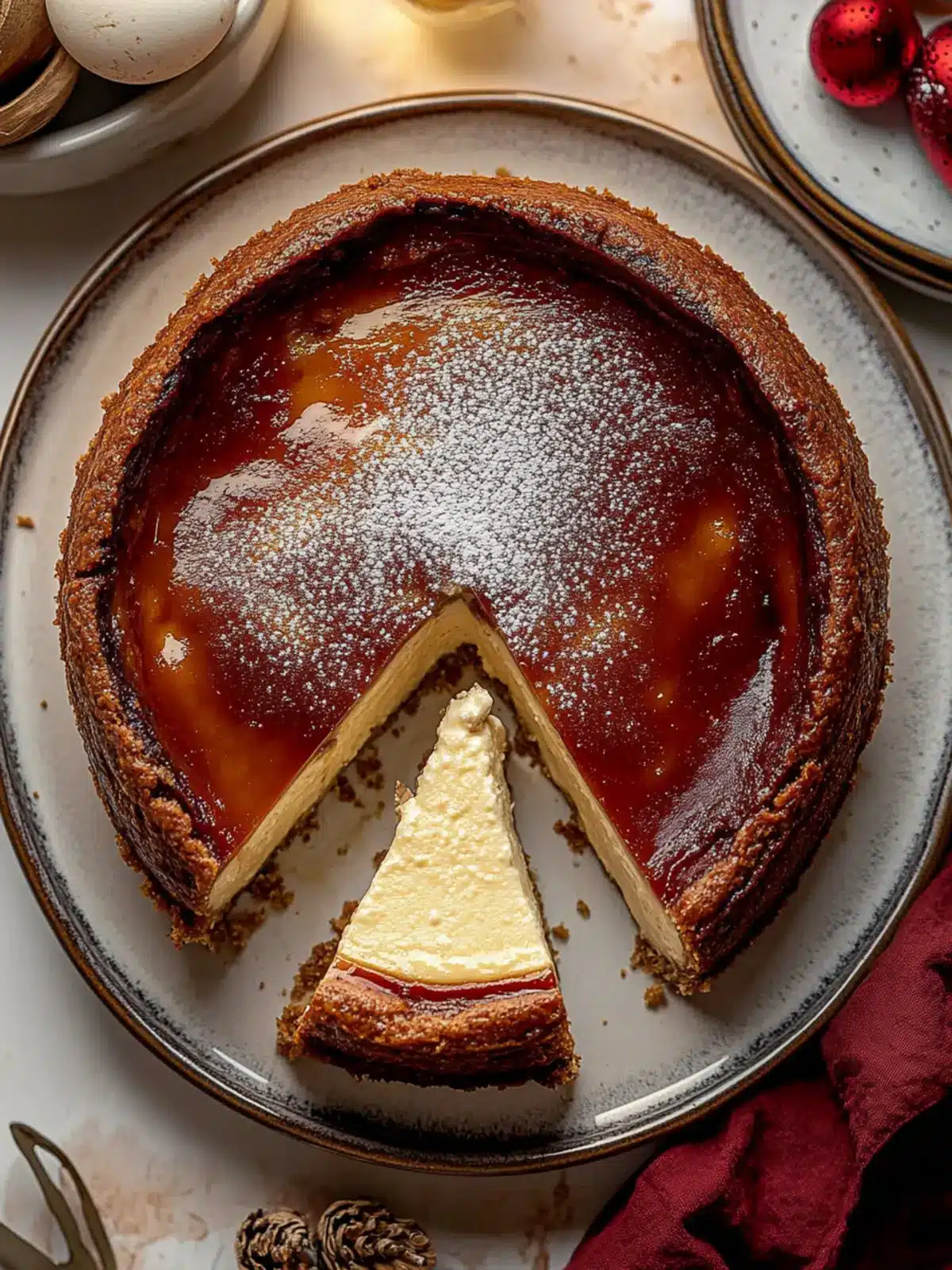 Irresistible Eggnog Basque Cheesecake for Festive Gatherings