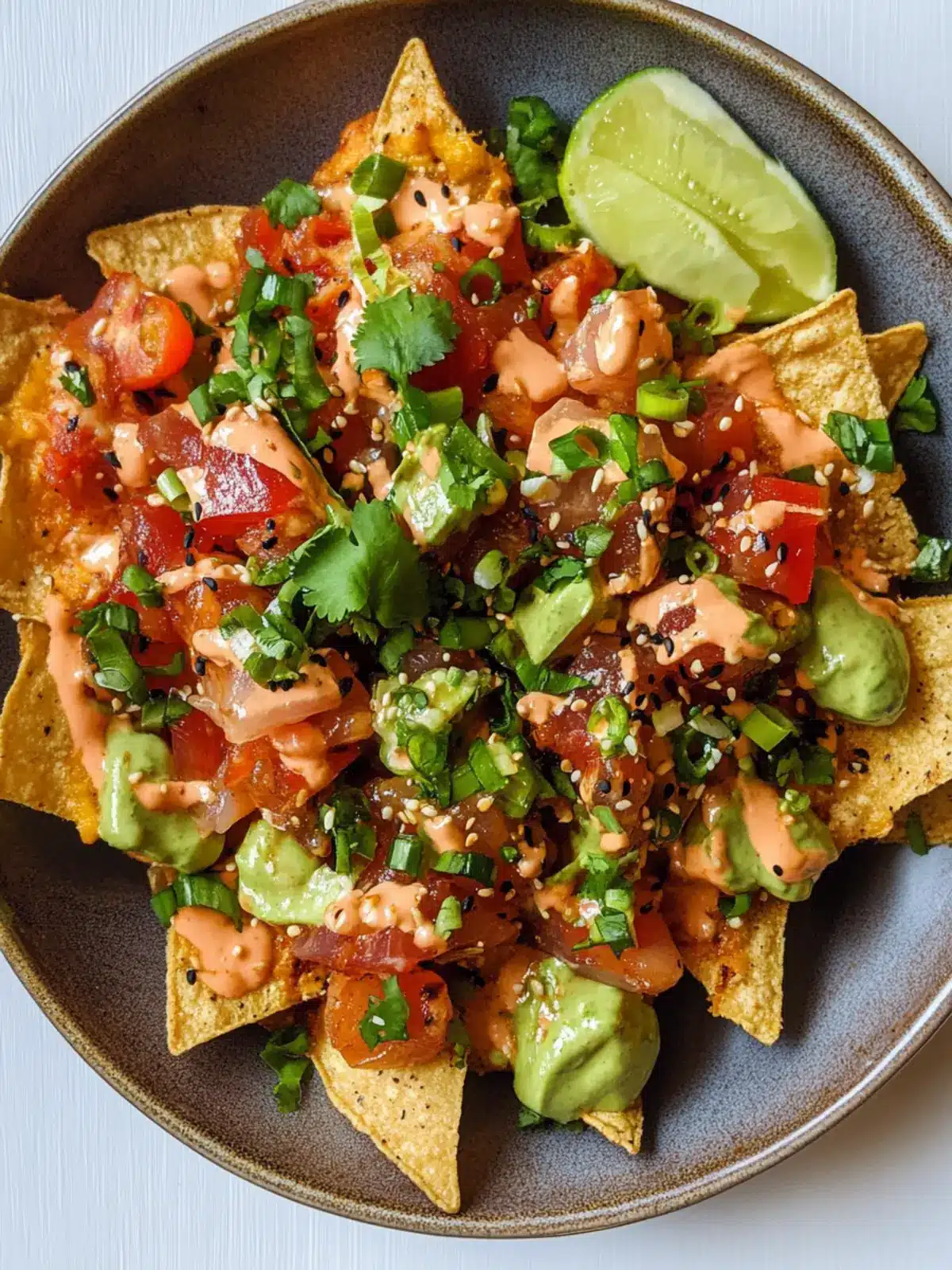 Irresistible Poke Nachos with Spicy Tuna: A Flavor Explosion
