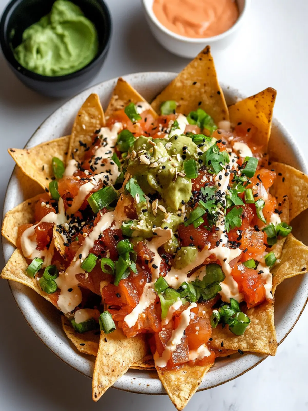 Irresistible Poke Nachos with Spicy Tuna: A Flavor Explosion