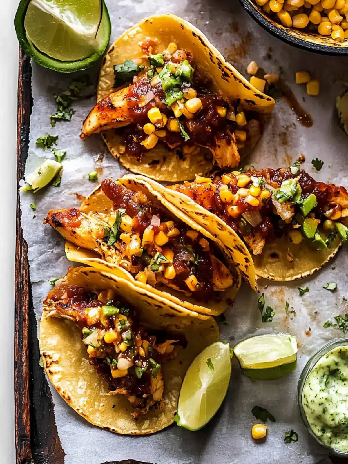 Irresistible Crispy Chipotle BBQ Chicken Tacos with Creamy Salsa
