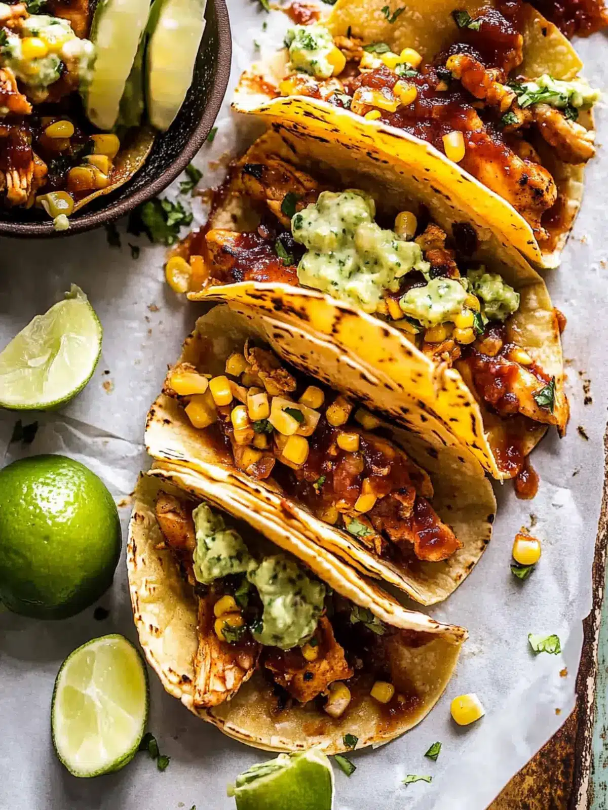 Irresistible Crispy Chipotle BBQ Chicken Tacos with Creamy Salsa