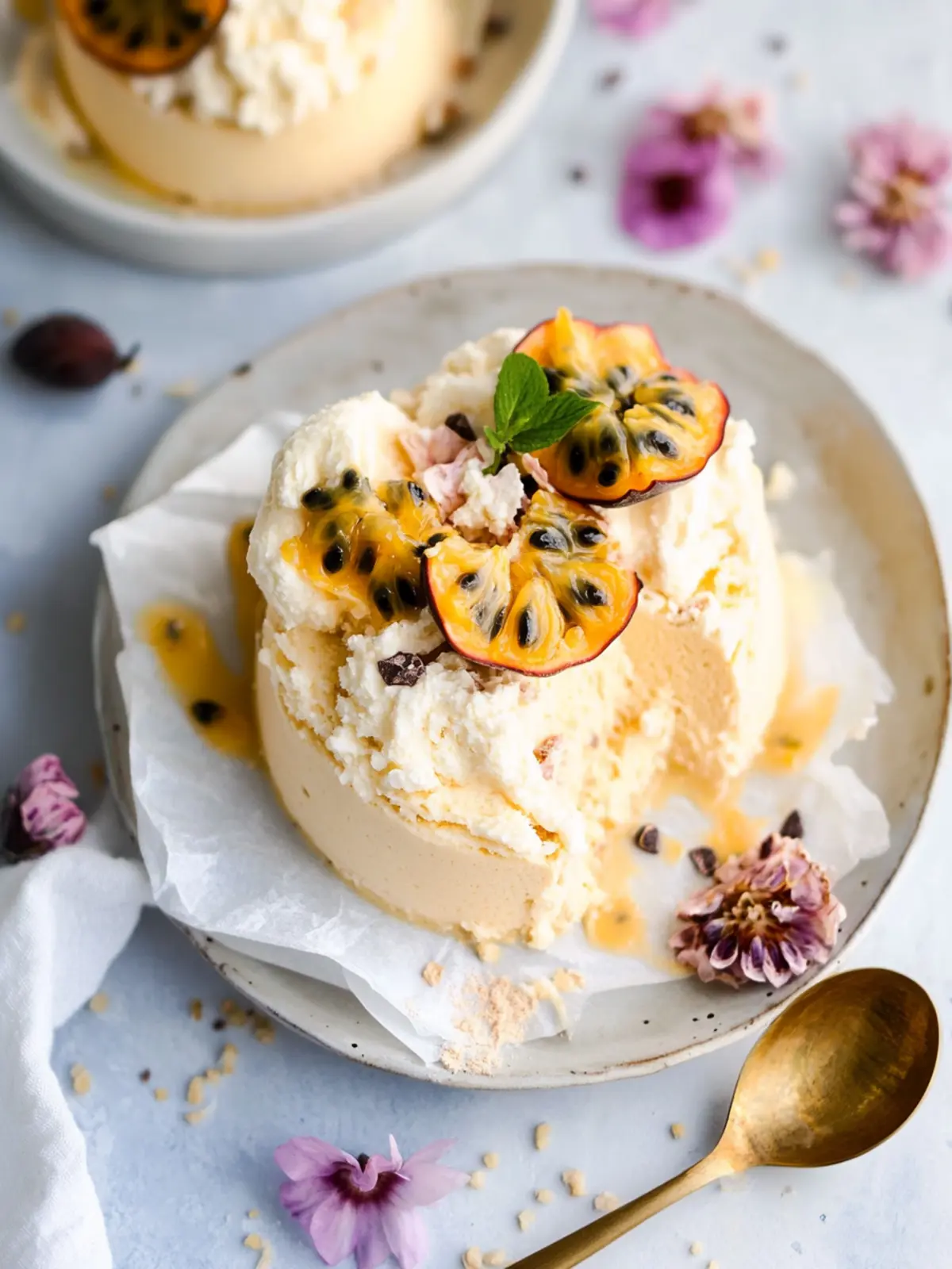 White Chocolate and Passion Fruit Semifreddo: Irresistible Summer Delight